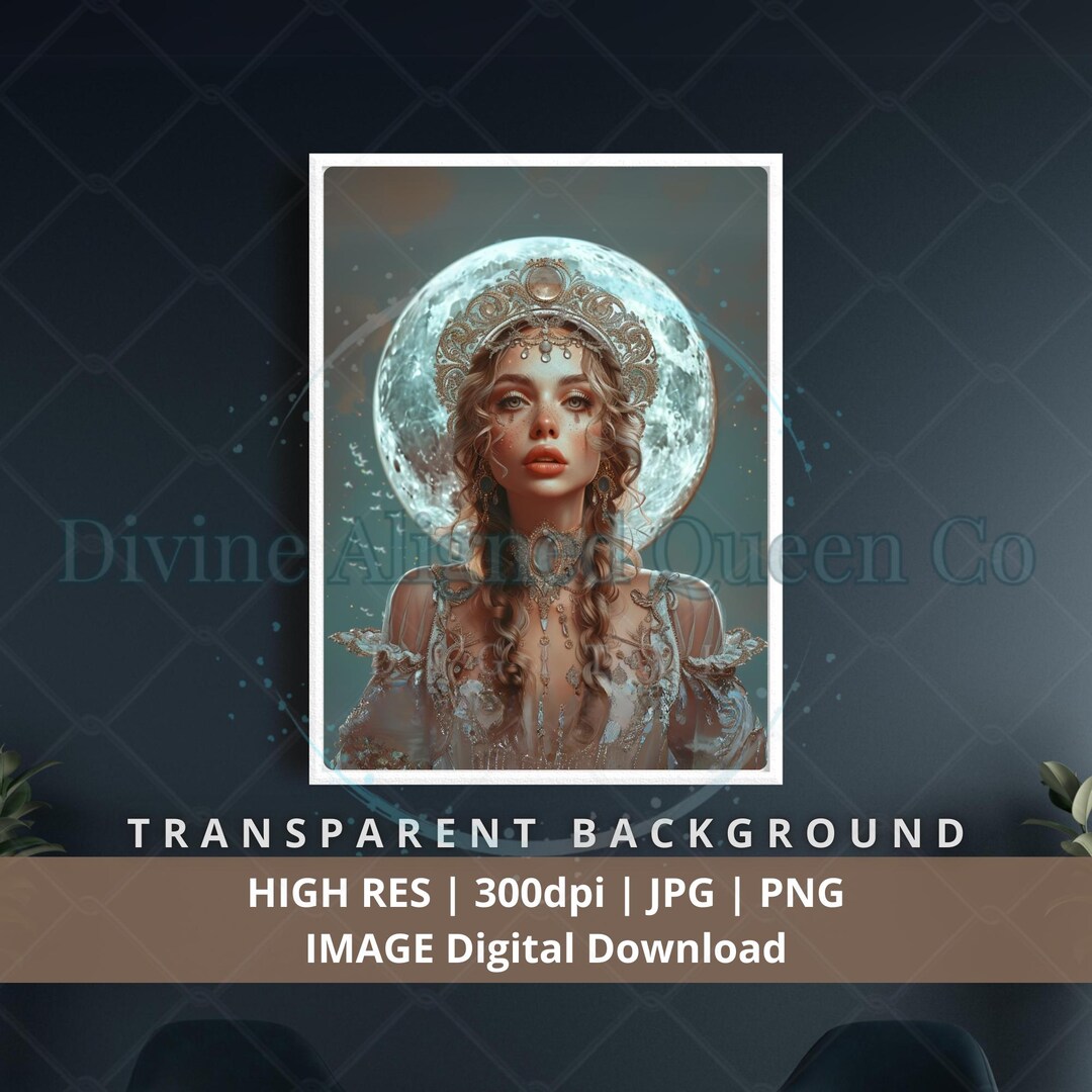 Celestial Luna Priestess Digital Art: Creatrix Divine Feminine Goddess ...