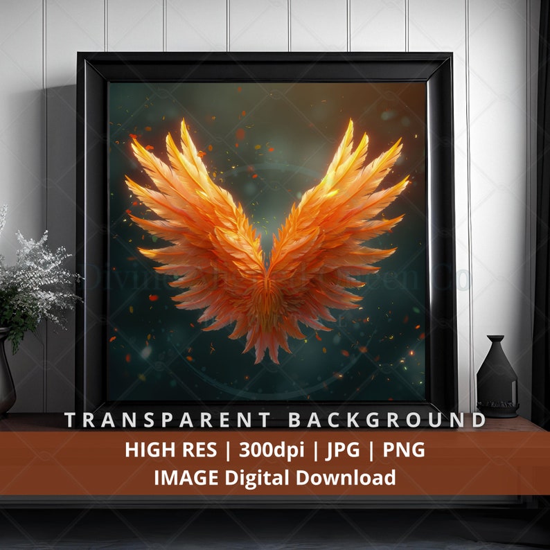 Orange Angel Wings Art: Sacral Chakra, Divine Feminine (digital Image ...