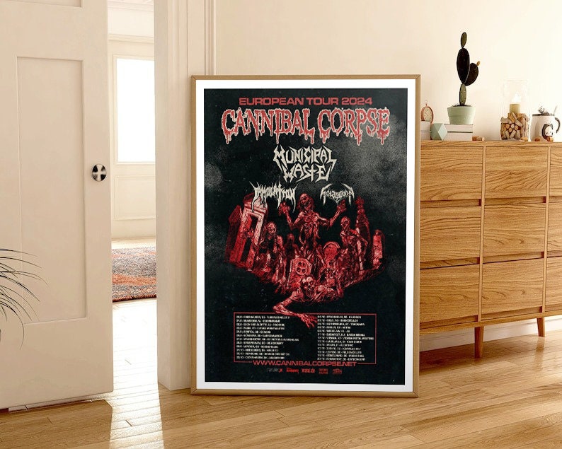 European Tour 2024 Cannibal Corpse Poster - Etsy