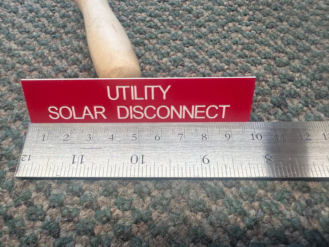 Electrical Panel Labels PV Utility Solar Disconnect - Etsy