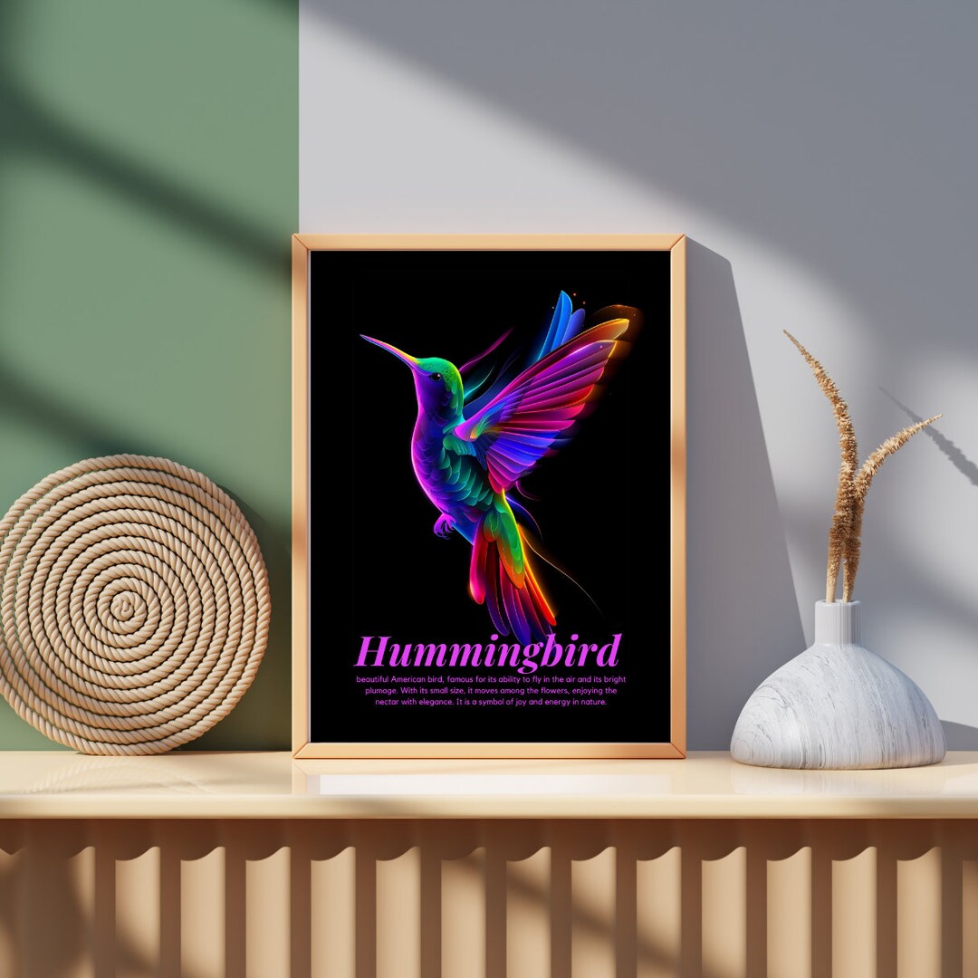 Hummingbirds Art Print, Wall Art Colorful Print, Hummingbirds Home ...