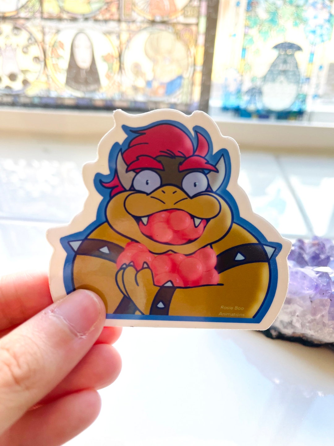 Bowser Vinyl Sticker - Bowser With Peaches - Etsy