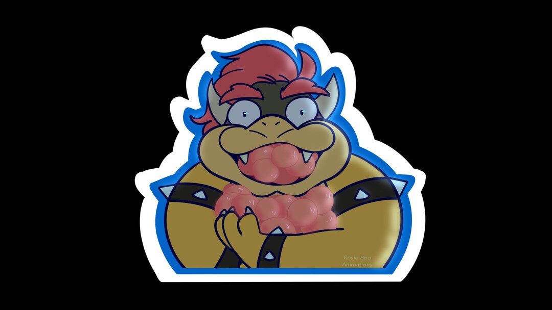 Bowser Vinyl Sticker Bowser With Peaches - Etsy