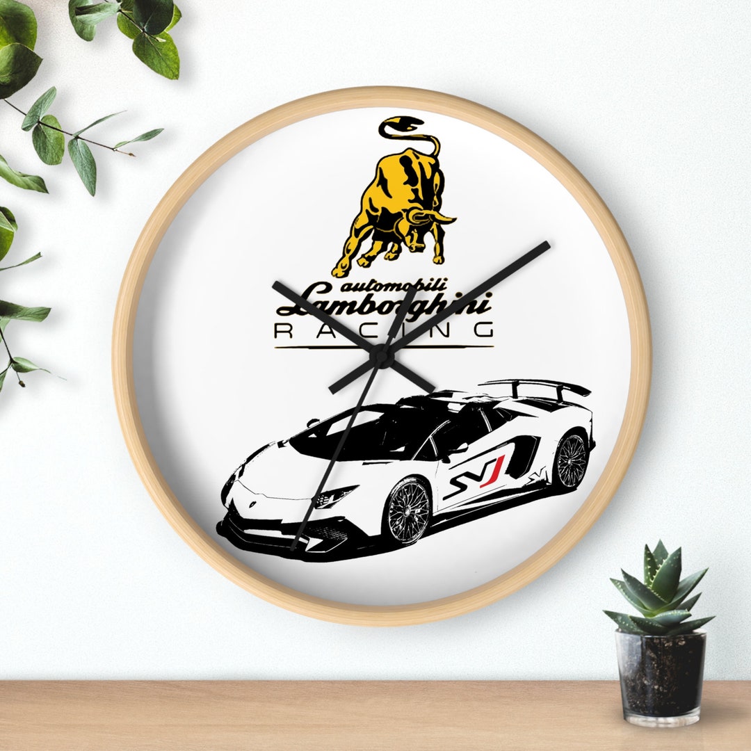 Lamborghini SVJ Wall Clock, Lamborghini Wall Clock, Lamborghini Clock ...