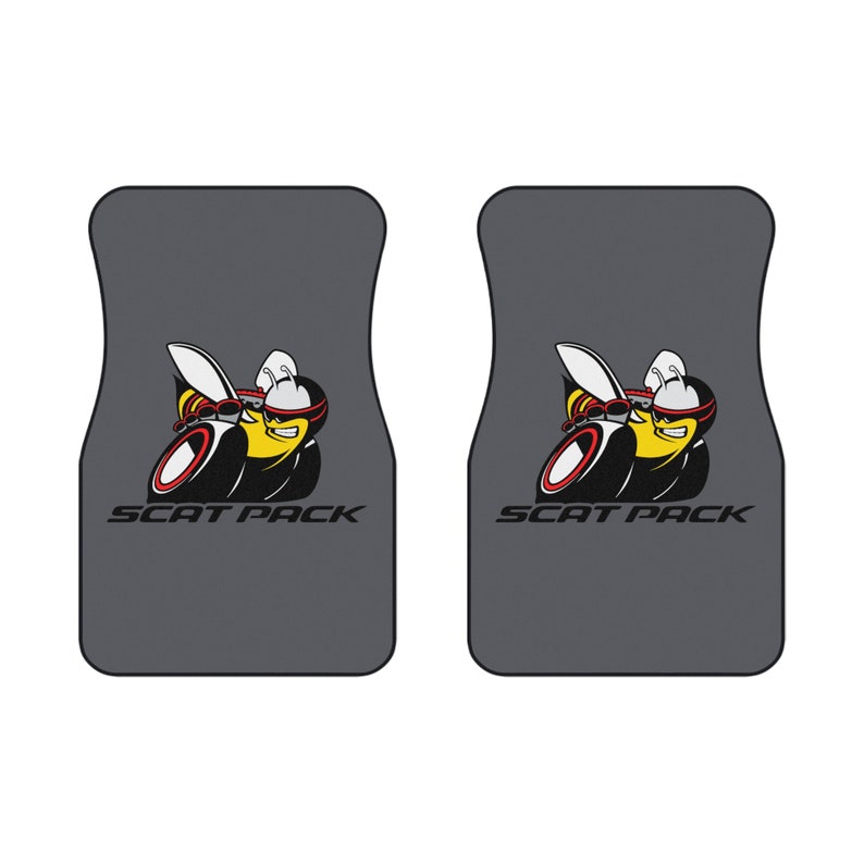 Dark Grey Scat Pack Car Mats 2x Front, Dodge Scat Pack Floor Mats ...