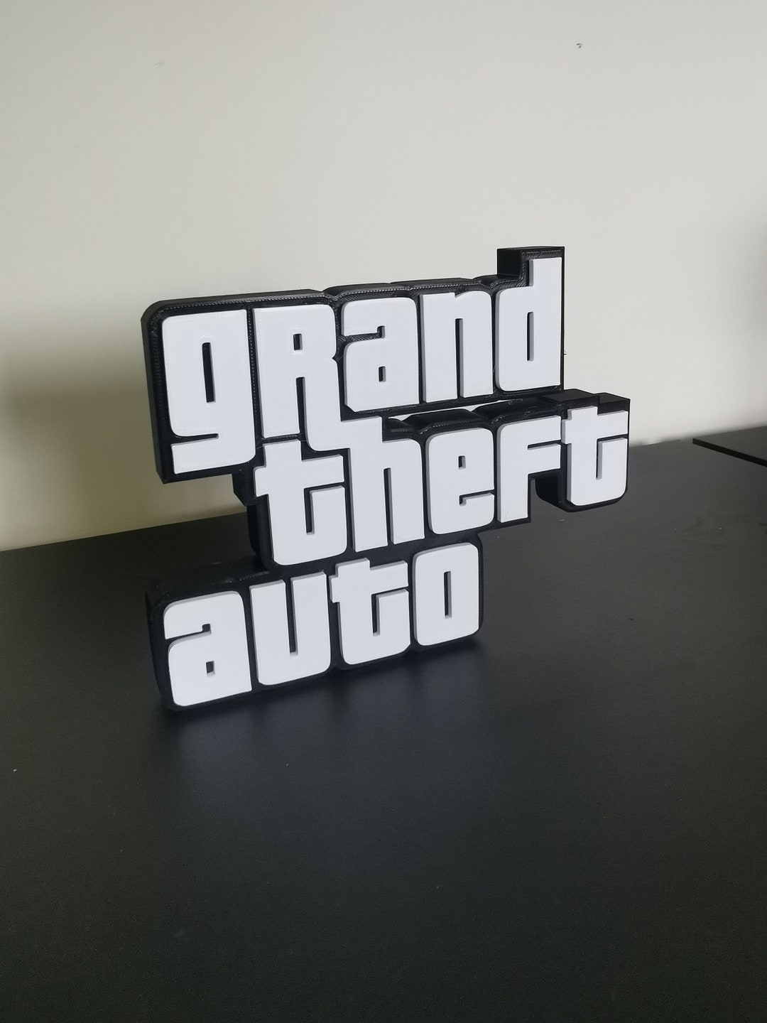 Grand Theft Auto 3d Print Logo - Etsy