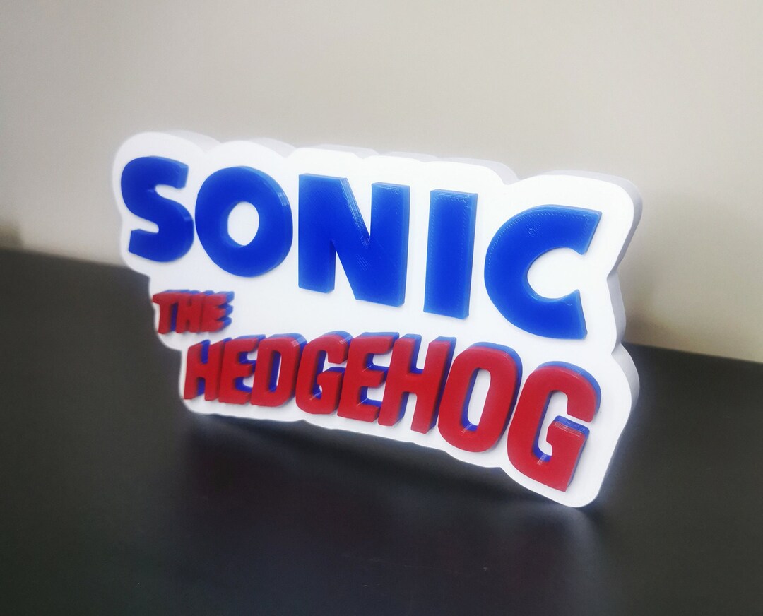 Sonic the Hedgehog Logo 3D Printed - Etsy