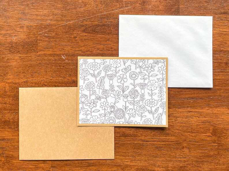 Coloring Page Notecards, Set of 8 Cards and Envelopes, Party ...
