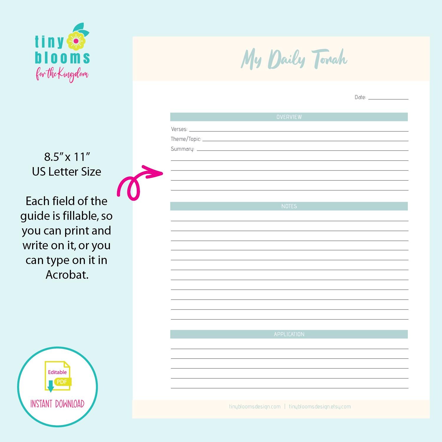 Torah Study Guide: Printable & Editable Bible Study (PDF) - Etsy