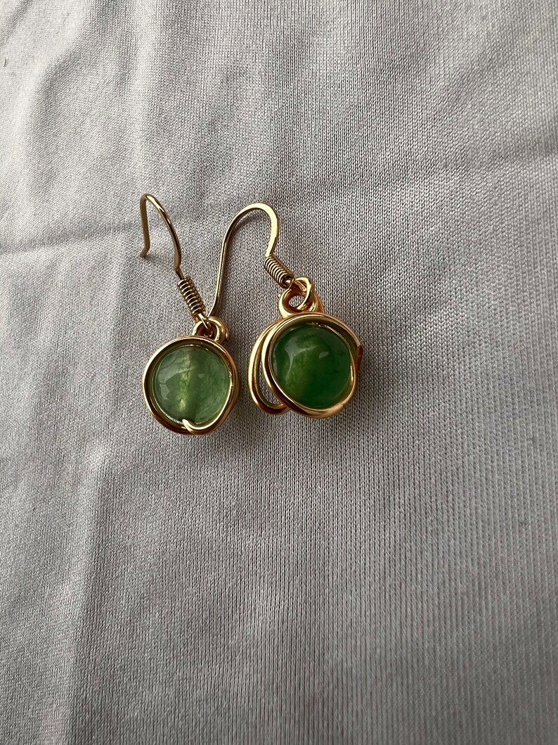 Green Earrings - Etsy
