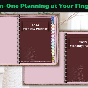 2024 & 2025 Digital Planner, Fully Hyperlinked PDF With Daily, Weekly ...