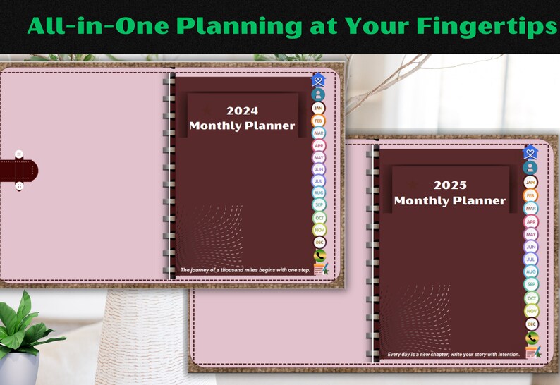 2024 & 2025 Digital Planner, Fully Hyperlinked PDF With Daily, Weekly ...