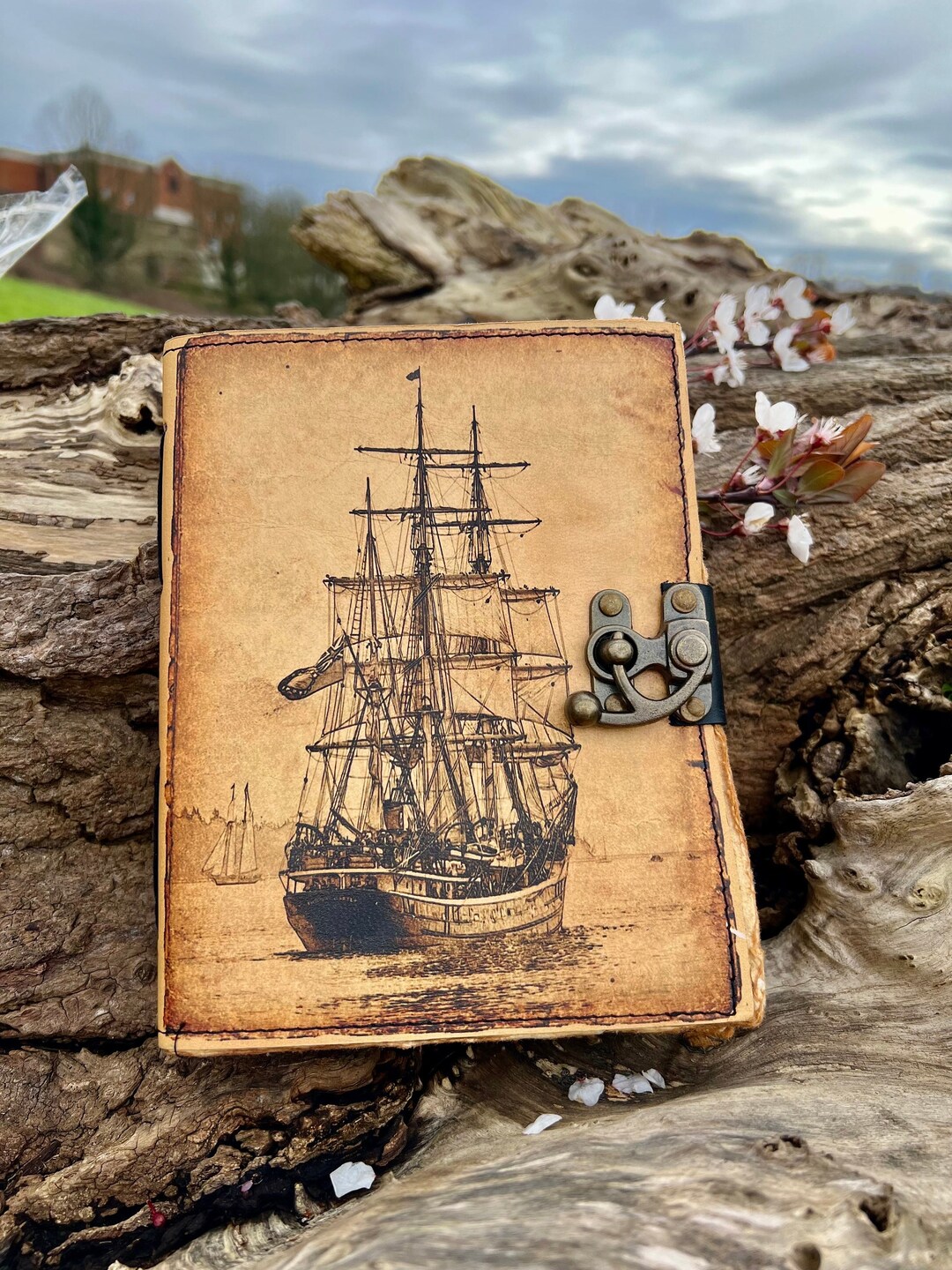 Vintage Journal Old Journal Old Paper Journal Notebook With Brass C ...