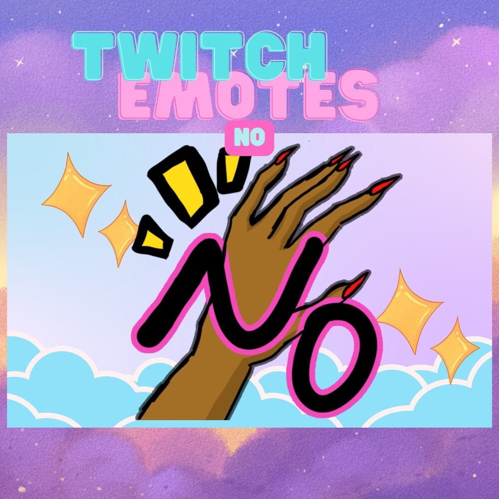 No Emote! | Twitch Emote | Discord Emote | Hands Emote! - Etsy