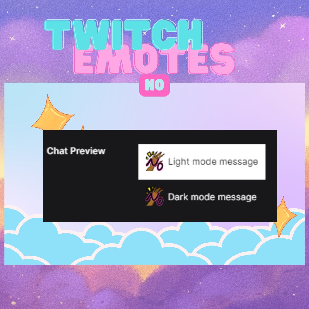 No Emote! | Twitch Emote | Discord Emote | Hands Emote! - Etsy