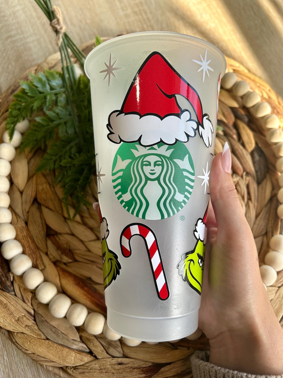 Grinch Christmas Reusable Cold Cup - Etsy
