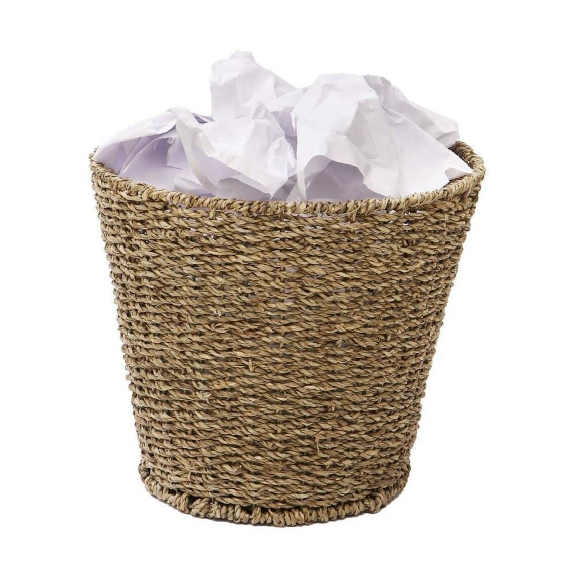 Mantraraj Natural Round Waste Paper Basket Bin Round Storage Basket ...