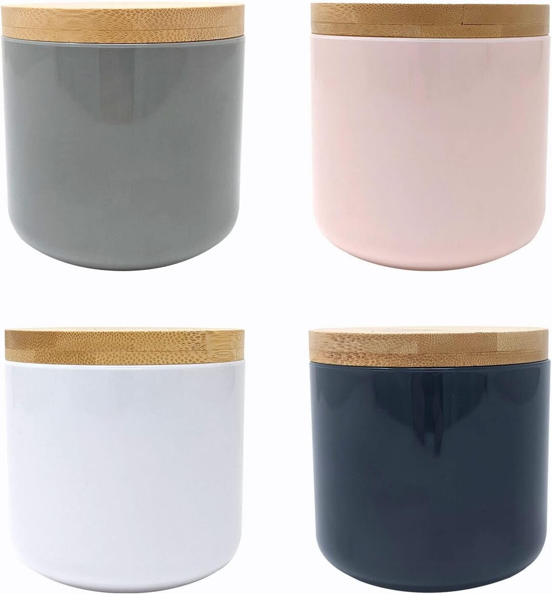 Mantraraj Bamboo Trinket Storage Pot Organiser Kitchen Bathroom Garden ...