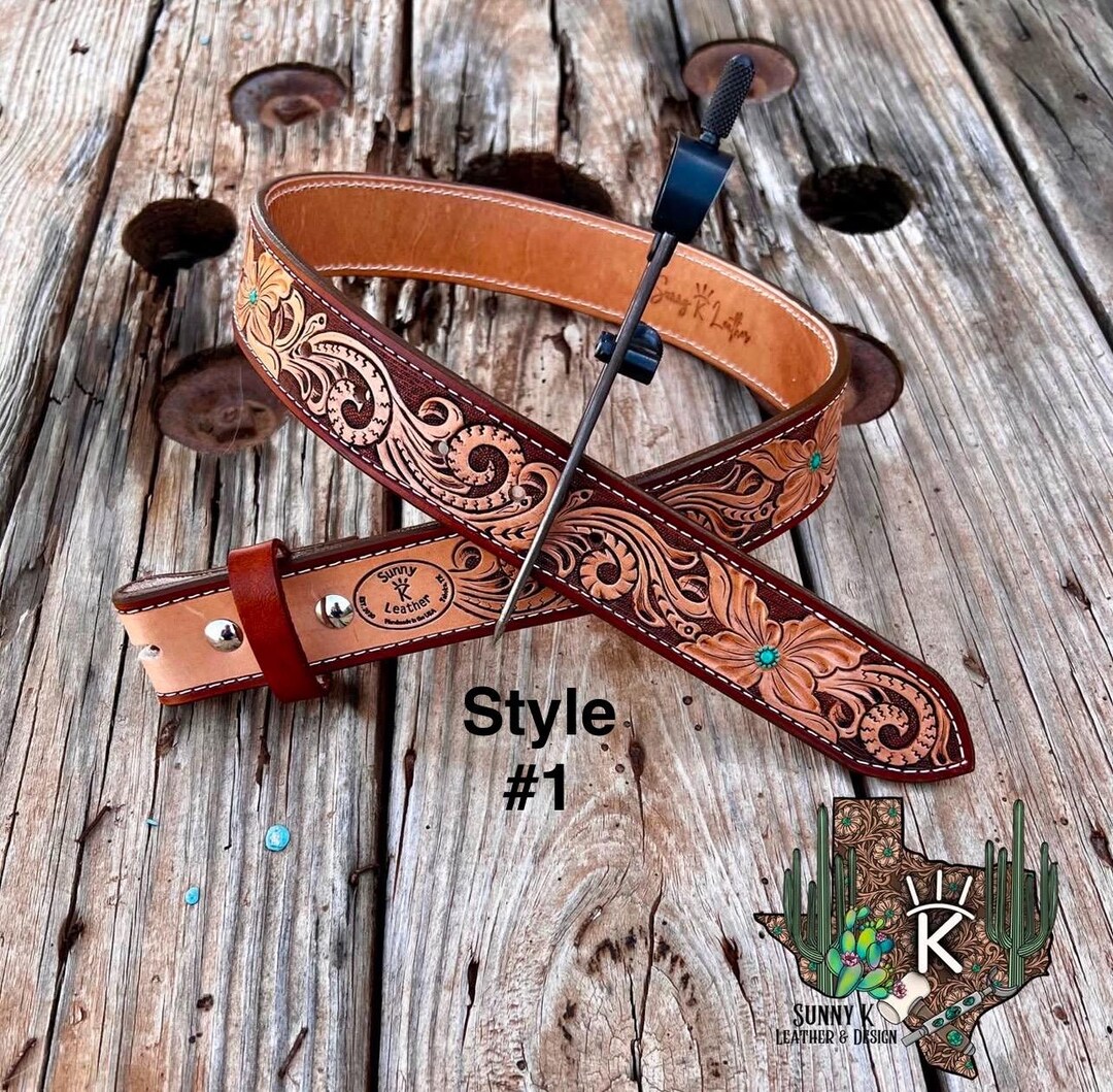 Custom Tooled Leather Belt *made to Order* - Etsy