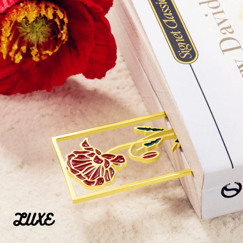 Custom Birth Flower Bookmark, Personalized Name, Floral Reader Gift - Etsy