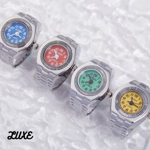 Mini Watch Unique Ring, Custom Jewelry Watch, Vintage Functional Clock ...