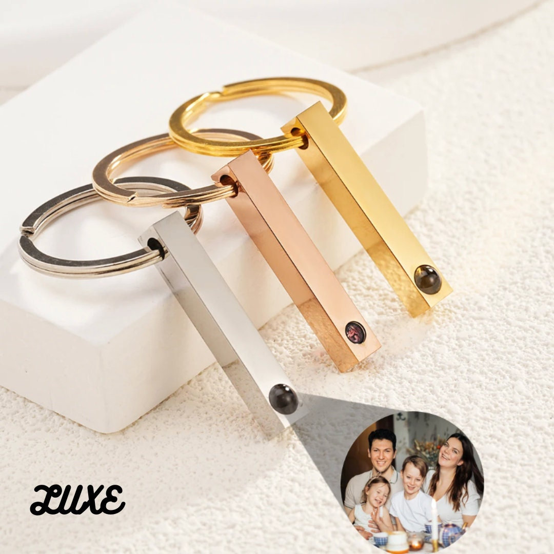 Custom Keychain Couples Photo, Personalized Projections Key Holder ...