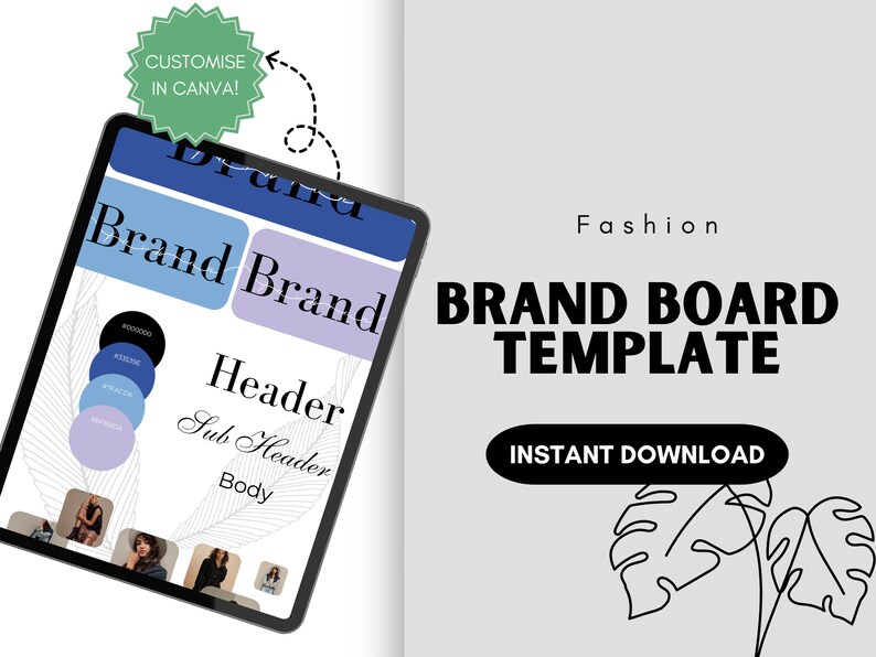 Fashion Brand Board Canva Template Trendy, Elegant, and Fashionable ...