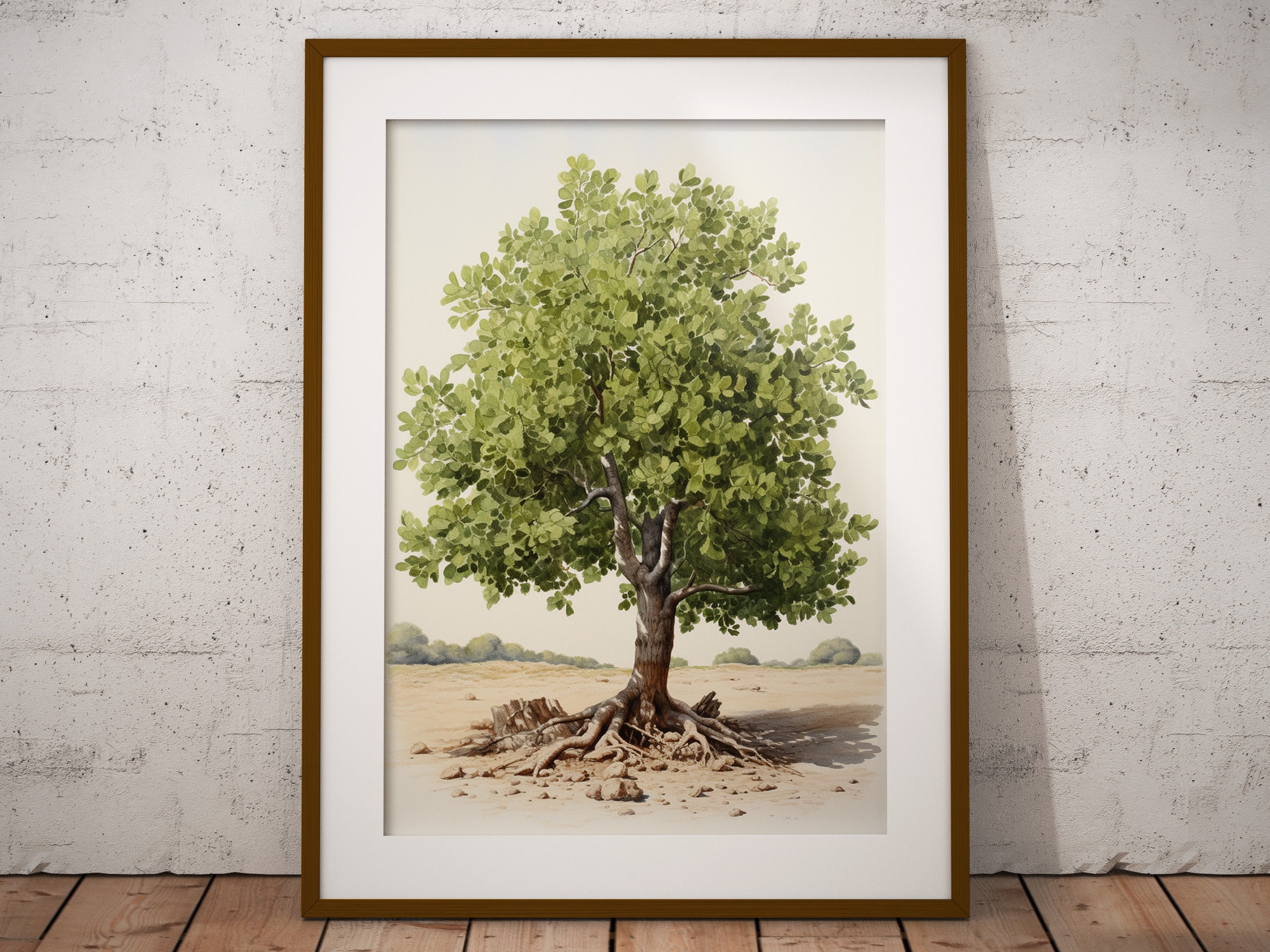 Fig Tree Painting Watercolor Painting Fig Tree Fig Tree Wall - Etsy