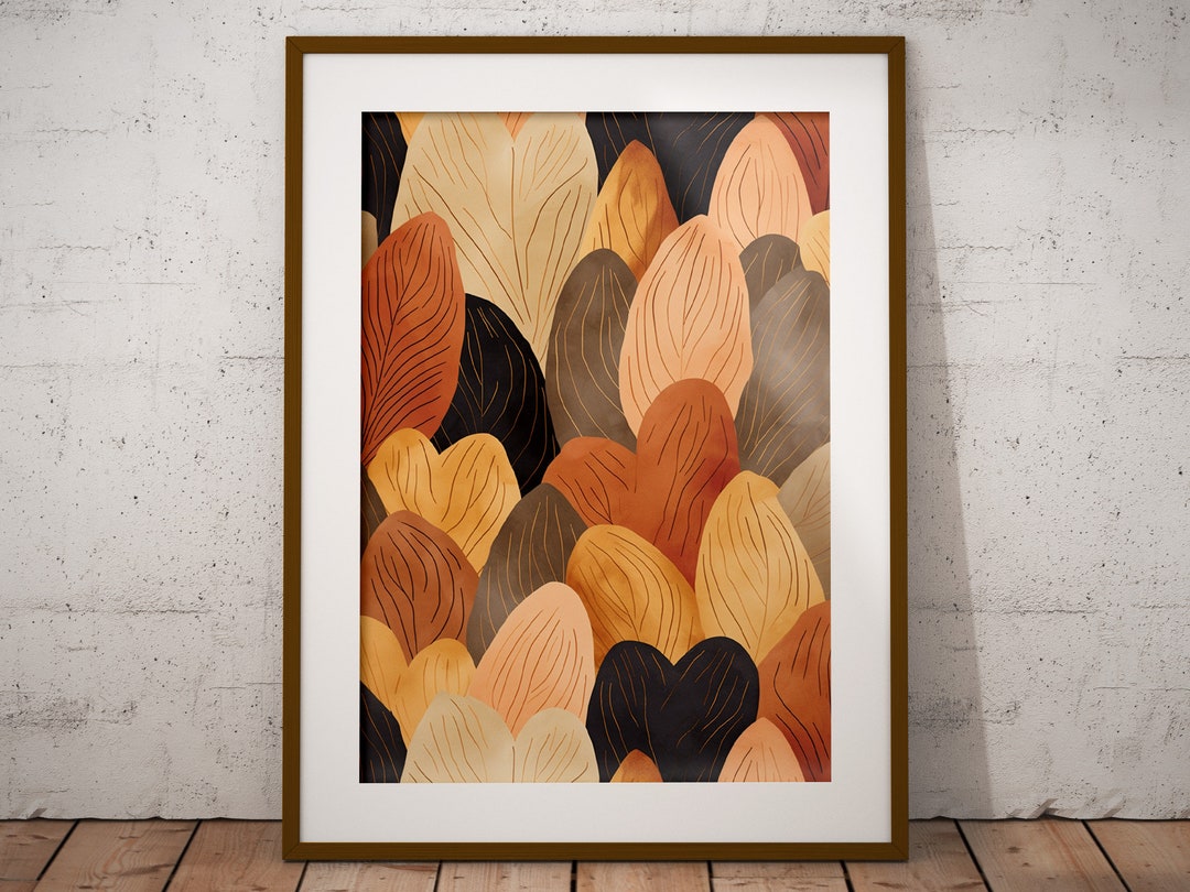 Printable Fall Leaves Wall Art Fall Leaf Art Nostalgic Art - Etsy