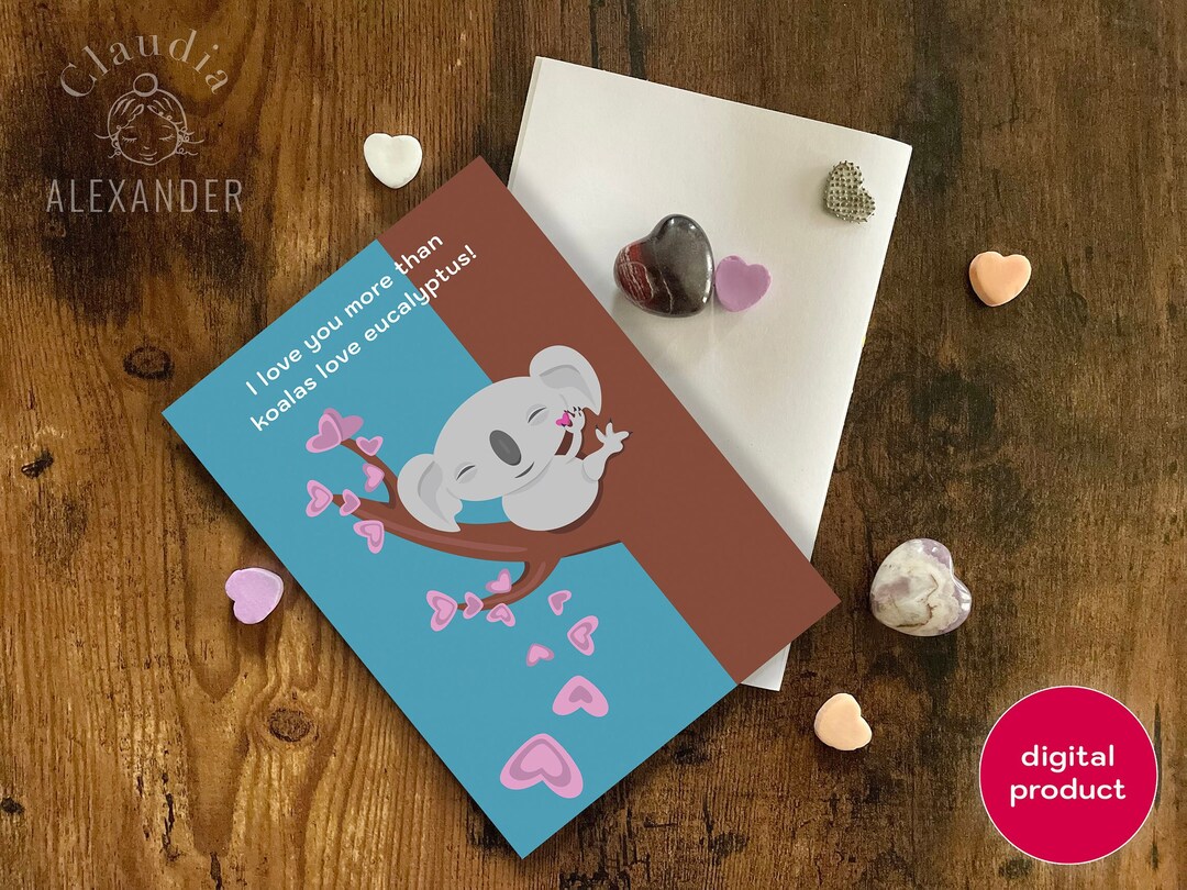 A Cute Valentine's Day Card Instant Digital Download - Etsy