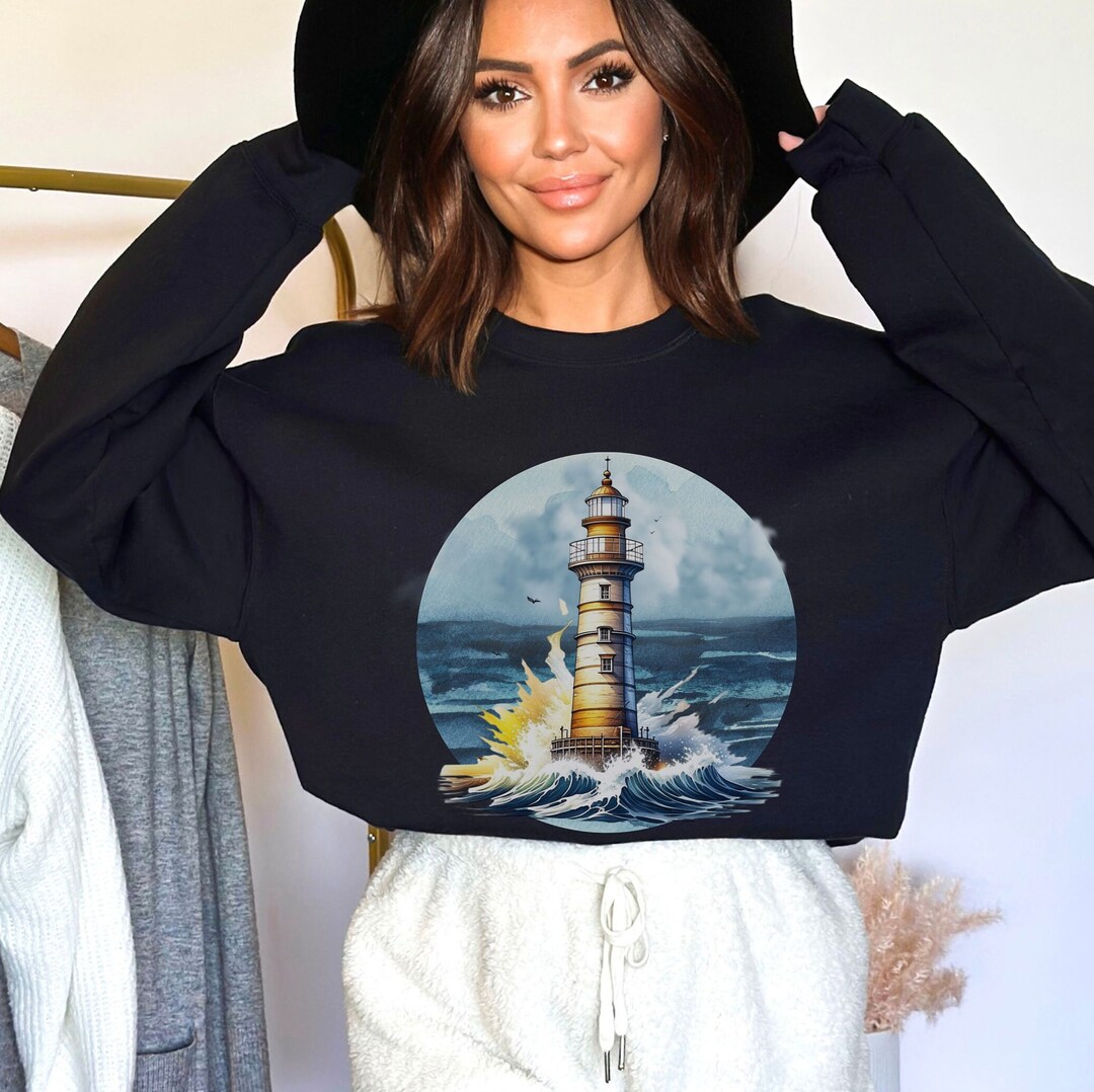 Lighthouse Sweatshirt, Light Academia Sweatshirt, Nautical Seaside ...
