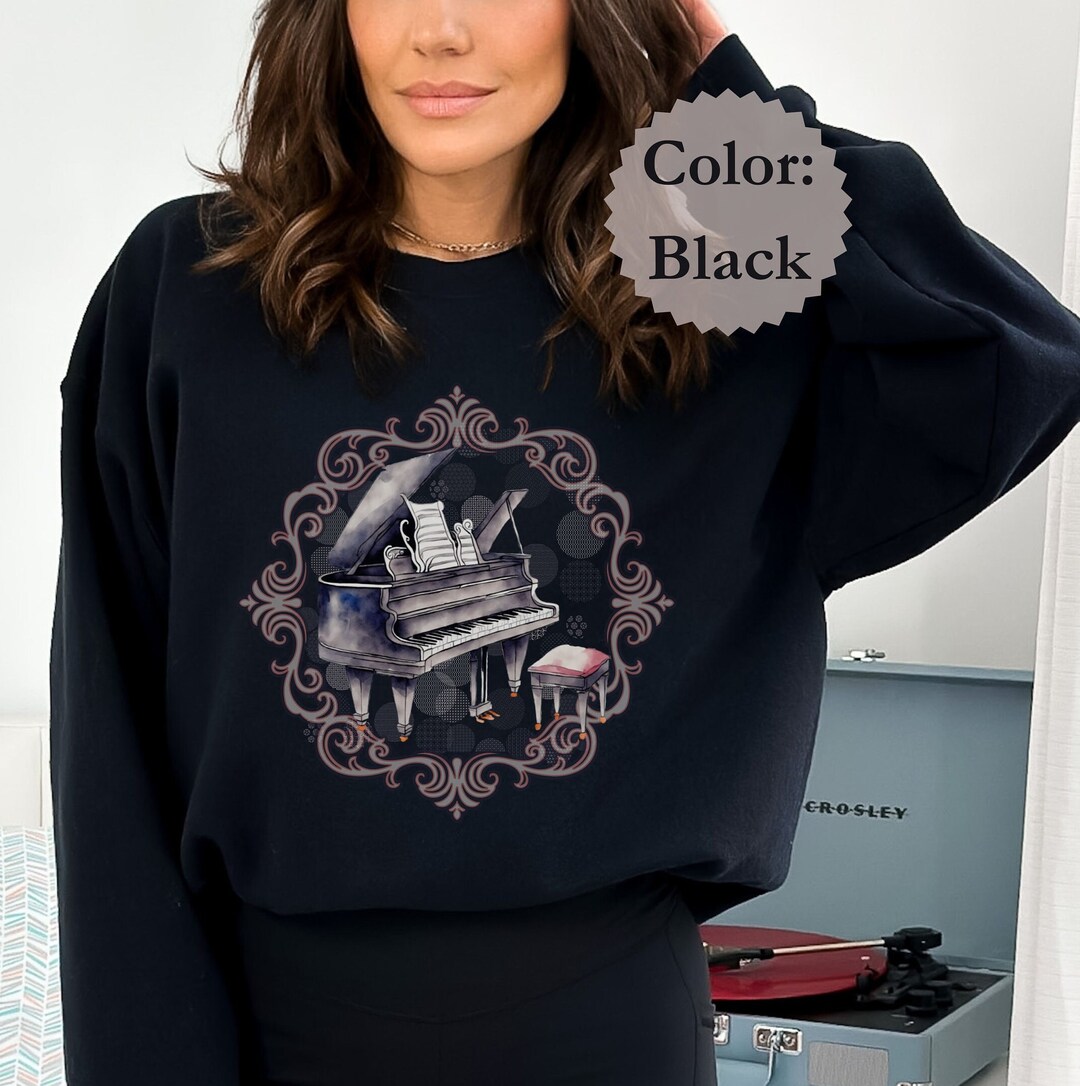 Classical Piano Sweatshirt, Piano Player Gift, Music Lover Sweatshirt ...