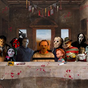 Horror Movie Icons Last Supper - Etsy