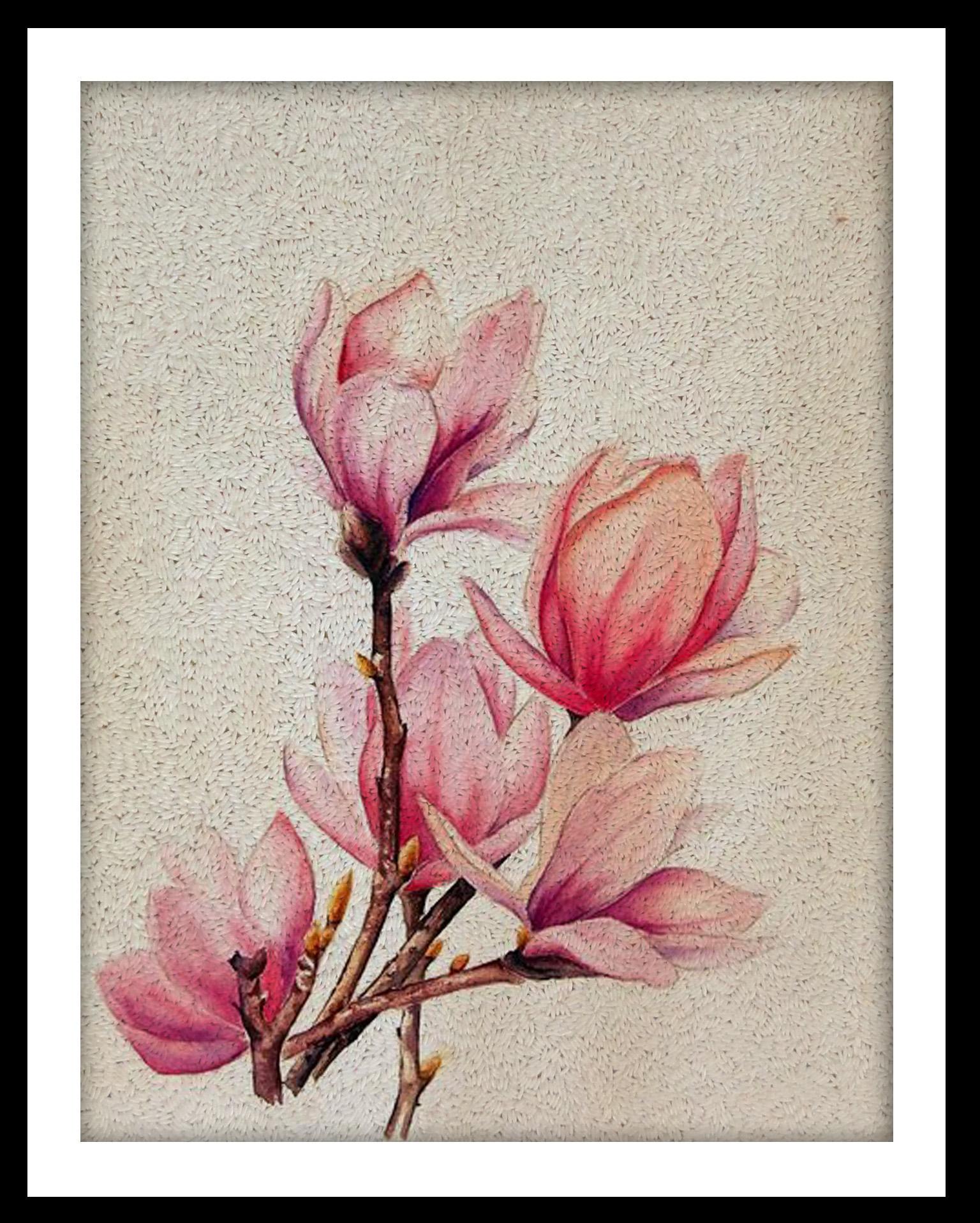 Painting Made From Rice Grains/handmade Roasted Rice Grains/painting ...