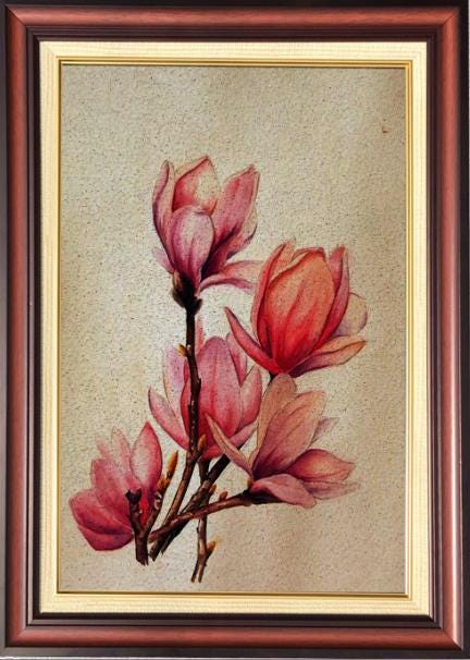 Painting Made From Rice Grains/handmade Roasted Rice Grains/painting ...