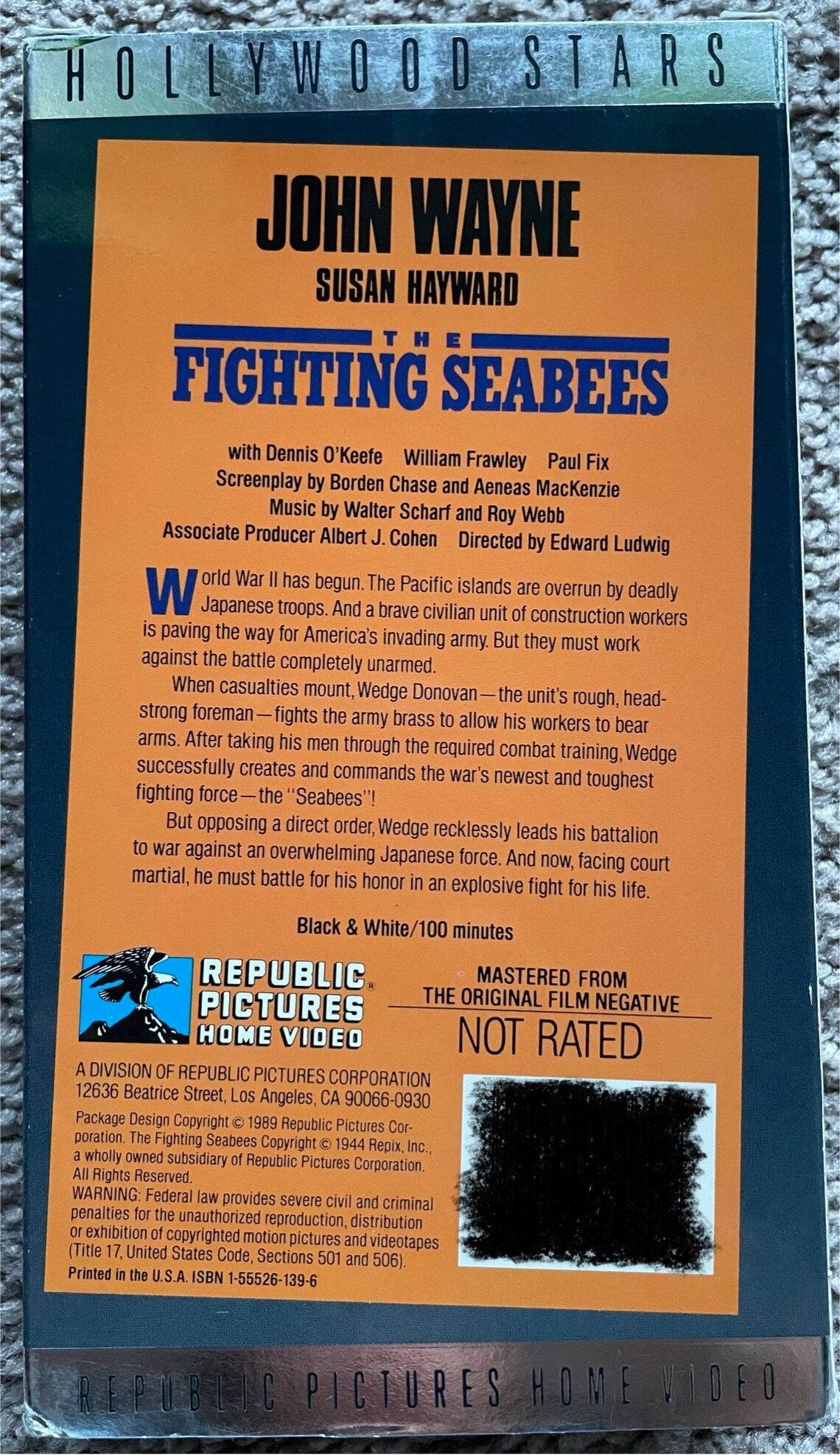 1944 the Fighting Seabees VHS John Wayne - Etsy