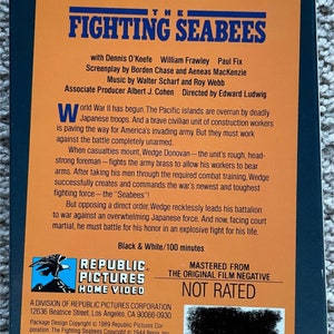 1944 the Fighting Seabees VHS John Wayne - Etsy