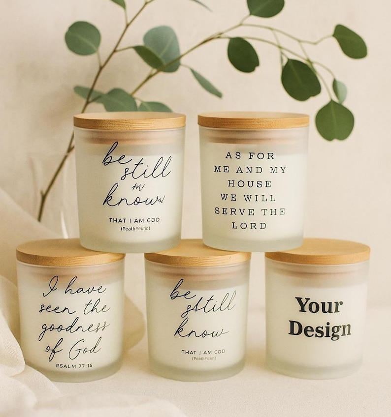 Personalized Bible Verse Candle, Custom Christian Scripture Gift ...