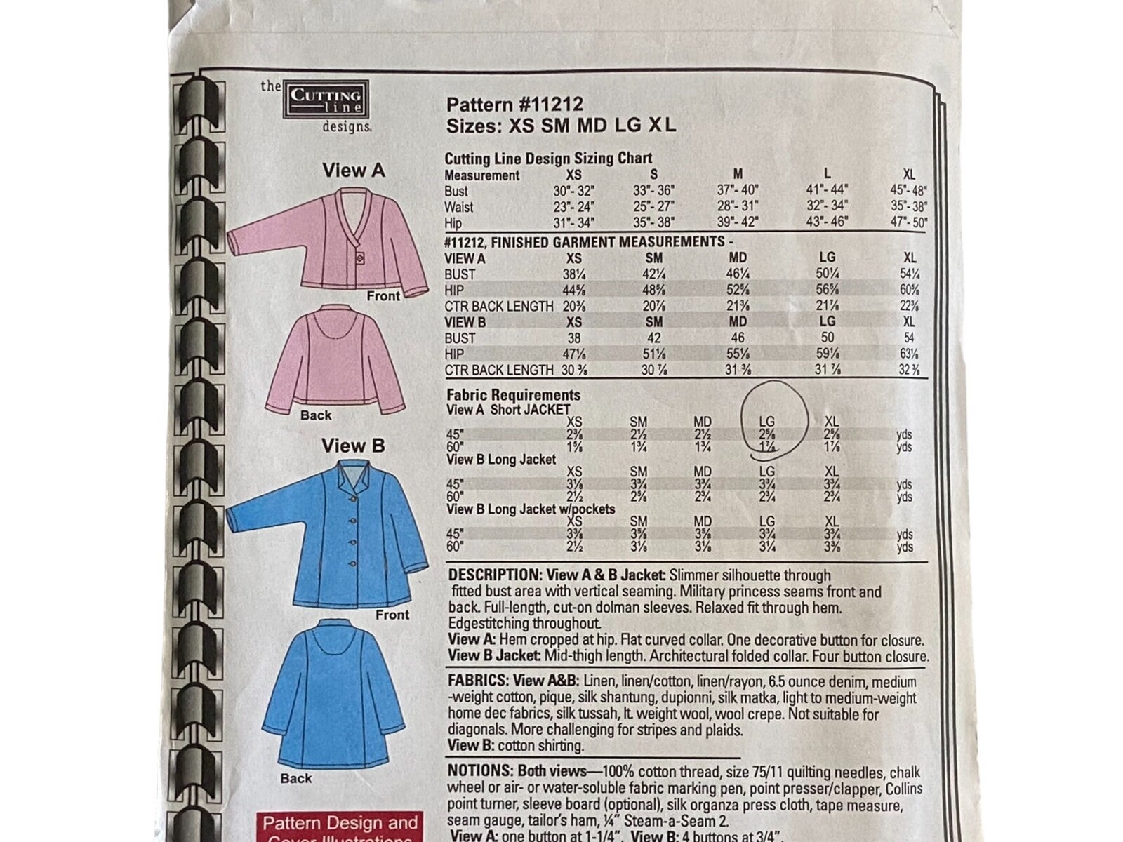 The Cutting Line Designs Sewing Pattern 11212 A New Dimension Jacket ...