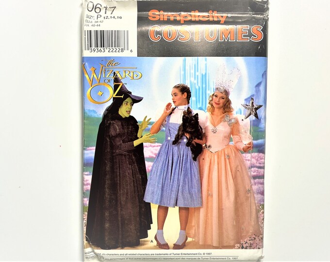Simplicity 0617 Sewing Pattern Wizard of Oz Costume Size 12-16 Dorothy ...