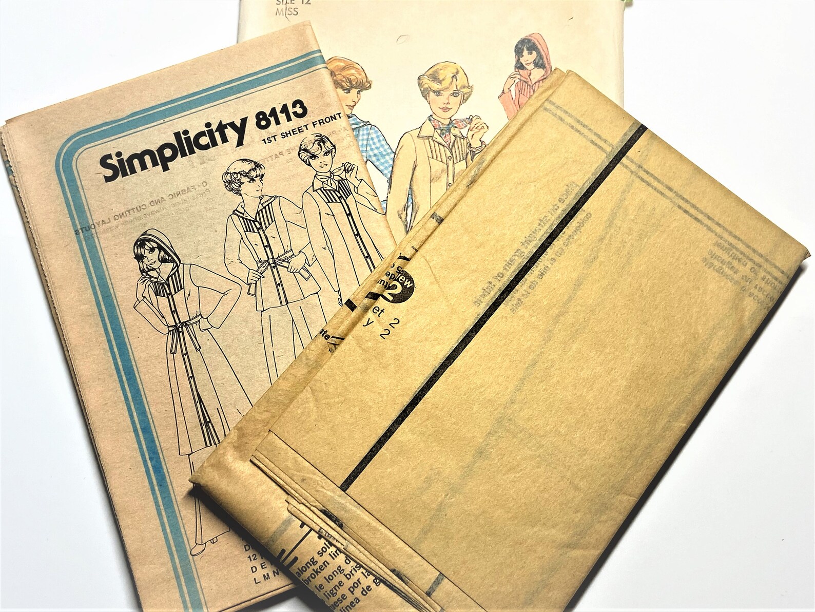 Simplicity 8113 Vintage Sewing Pattern Misses' Dress With or Without ...