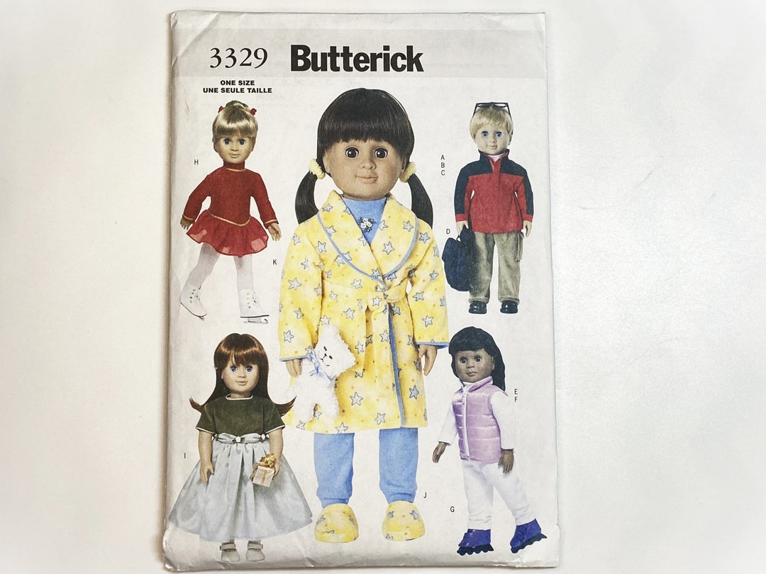 Butterick 3329 Sewing Pattern Doll Clothes for 18" Doll - Uncut - Etsy