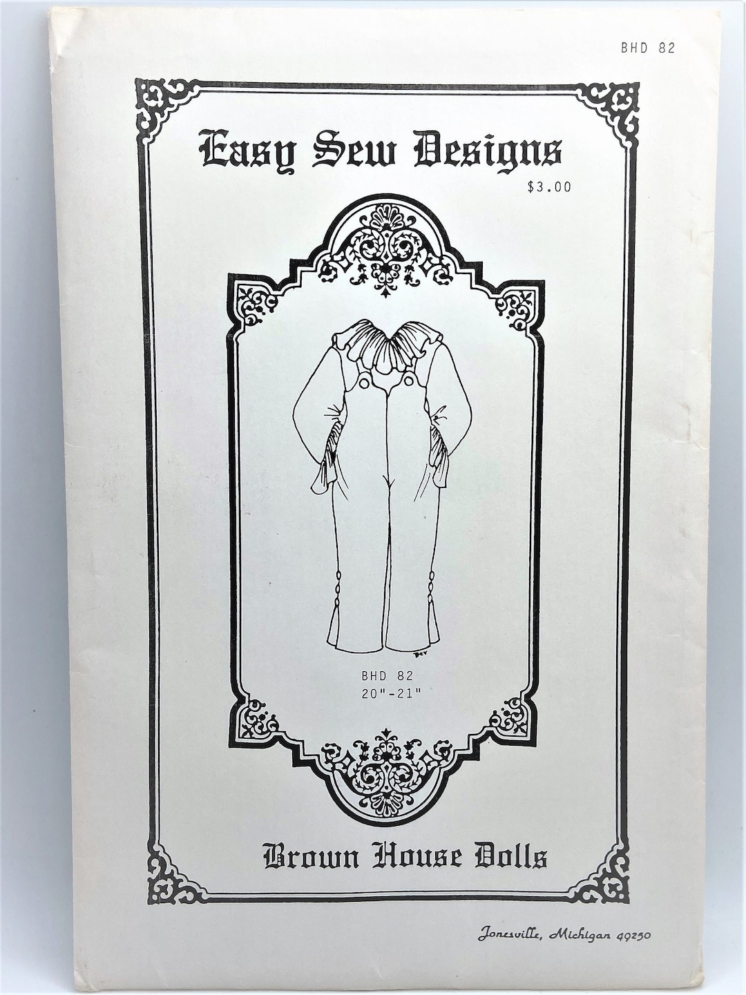 Easy Sew Designs Brown House Dolls Clothes Sewing Pattern 82 for a 20 ...