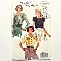 Sewing Pattern Style 1197 Adolfo Women's Blouse and Puff Skirt - Size ...