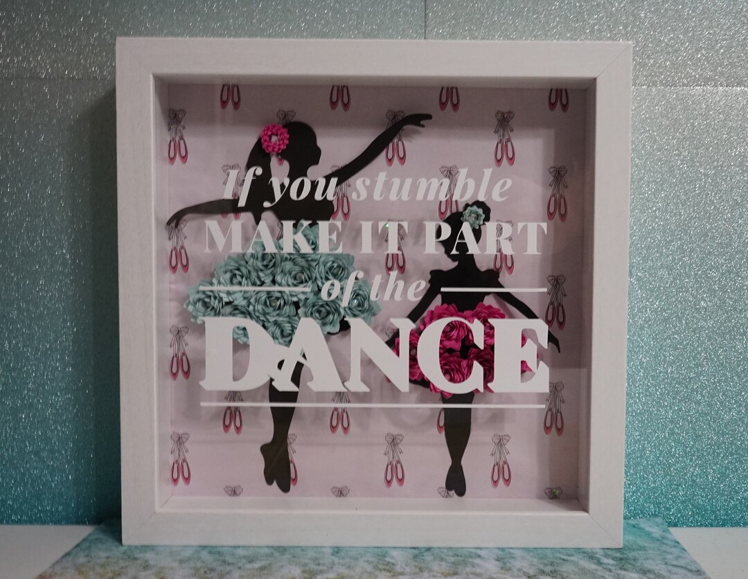 Ballet Shadow Box With Hand-rolled Flowers - "if You Stumble, Make It ...
