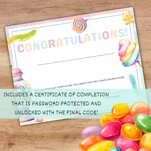 Candy Factory Chaos Escape Room for Kids - Printable Activity for ...