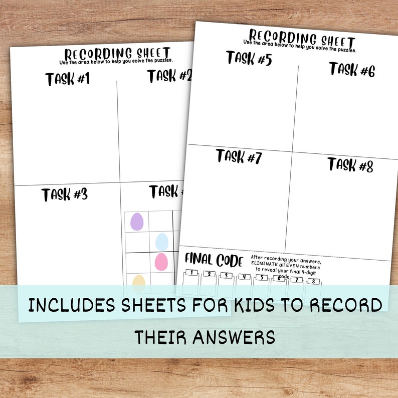 Easter Escape Room for Kids - Printable Crack the Code Puzzle Activity ...