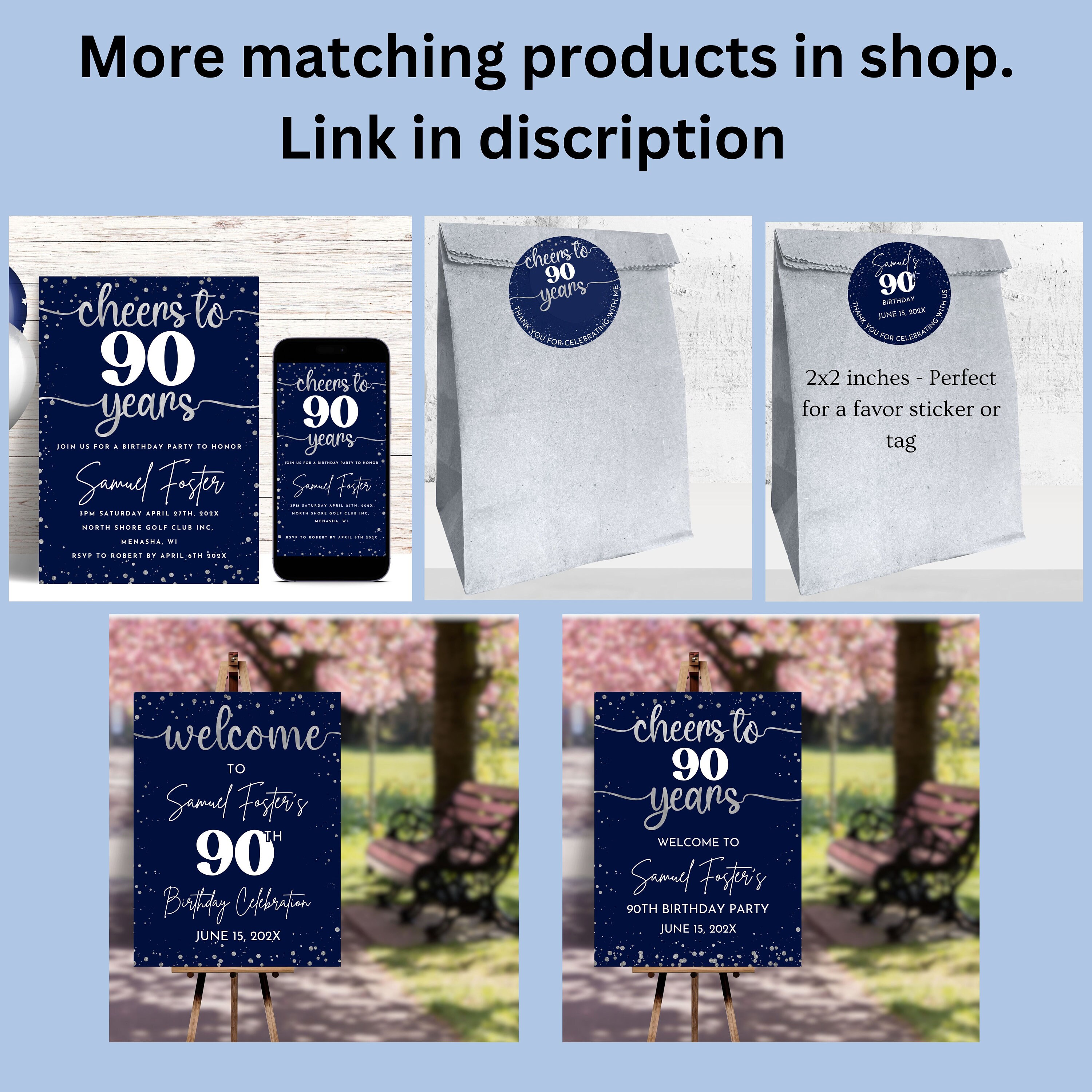 90th Birthday Bar Sign Editable Any Age Sign Template Printable Instant ...