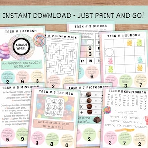 Candy Factory Chaos Escape Room for Kids - Printable Activity for ...
