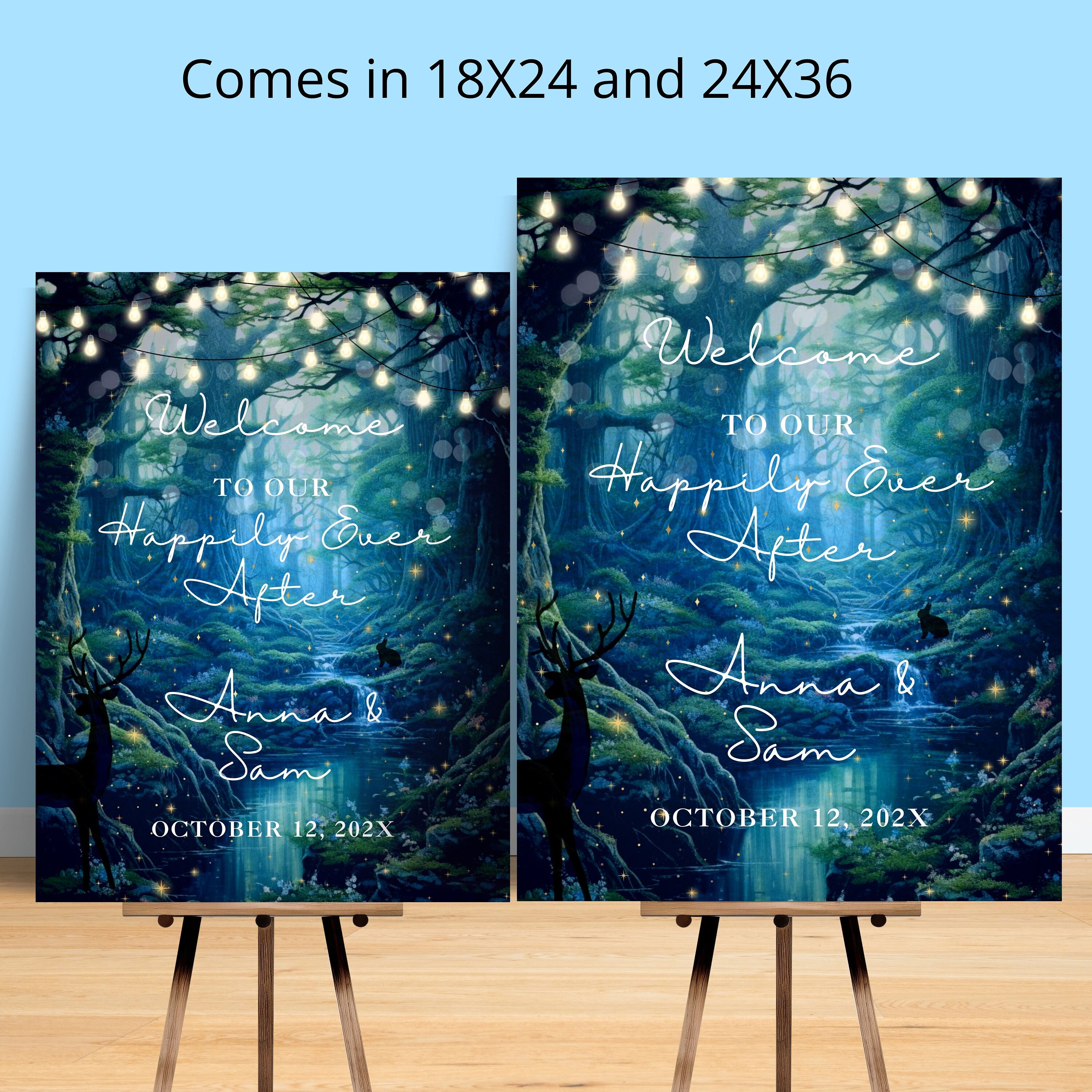 Enchanted Forest Welcome Sign - Editable Welcome Sign - Printable ...